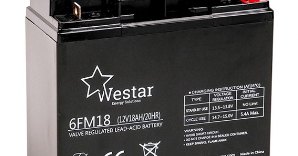 Westar Lead Acid battery FM 12V 18Ah 10 years "Design Life" (6FM18)
