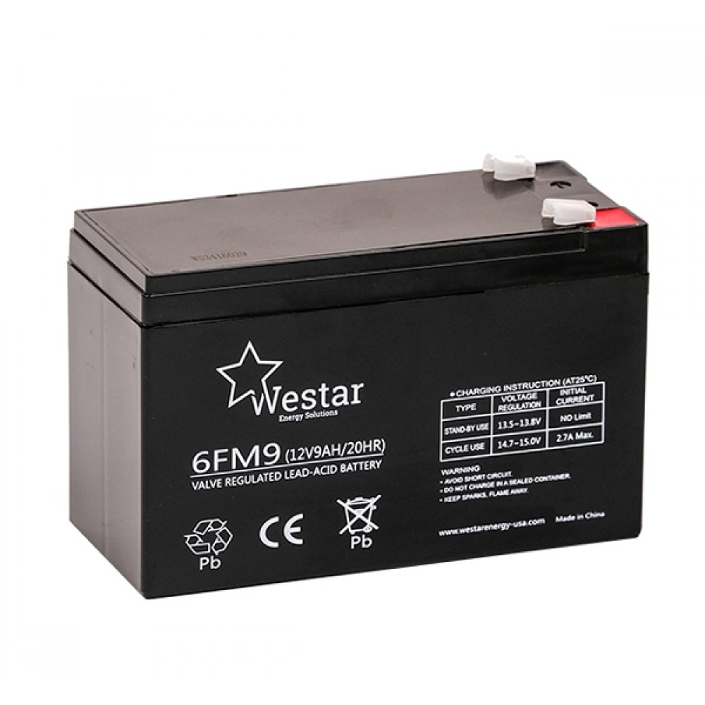 Westar μπαταρία μολύβδου 12V 9Ah (6FM9)
